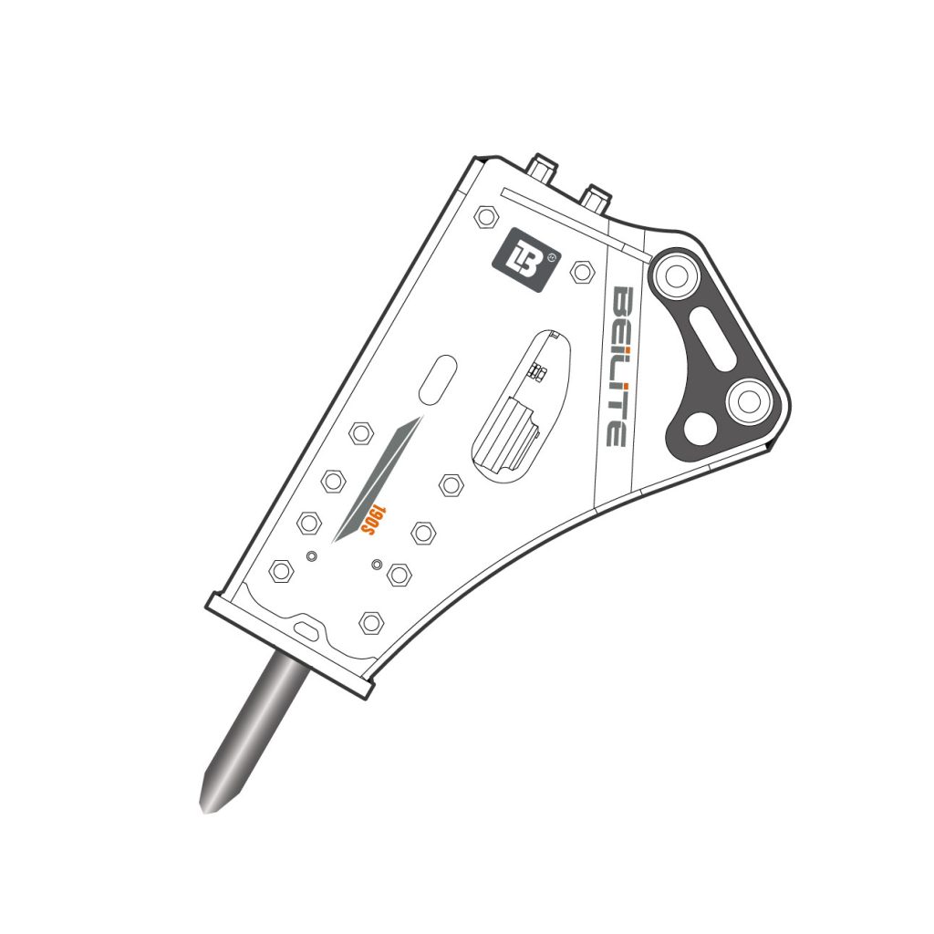 Side Mounted Hydraulic Breaker BLT-190 For Excavator, Backhoe & Skid ...